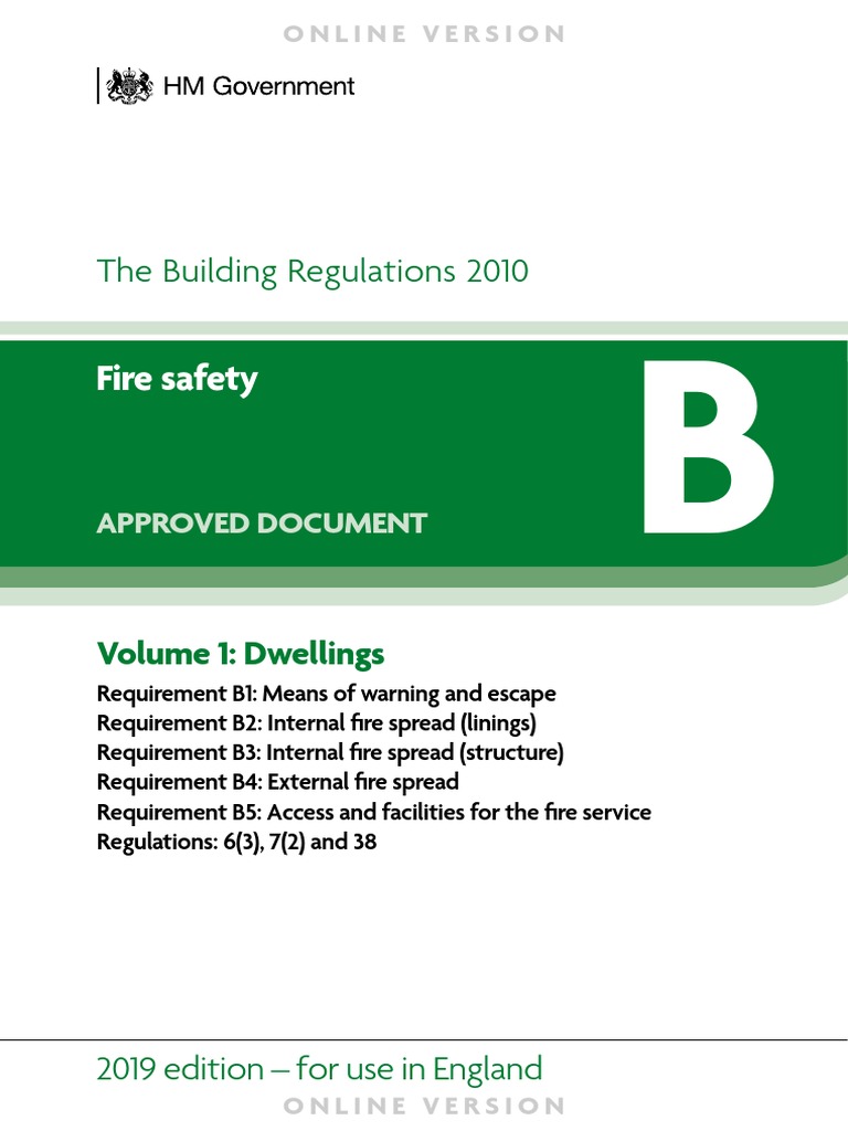 Approved Document B Fire Safety Volume 1 - 2019 Edition | PDF | Safety