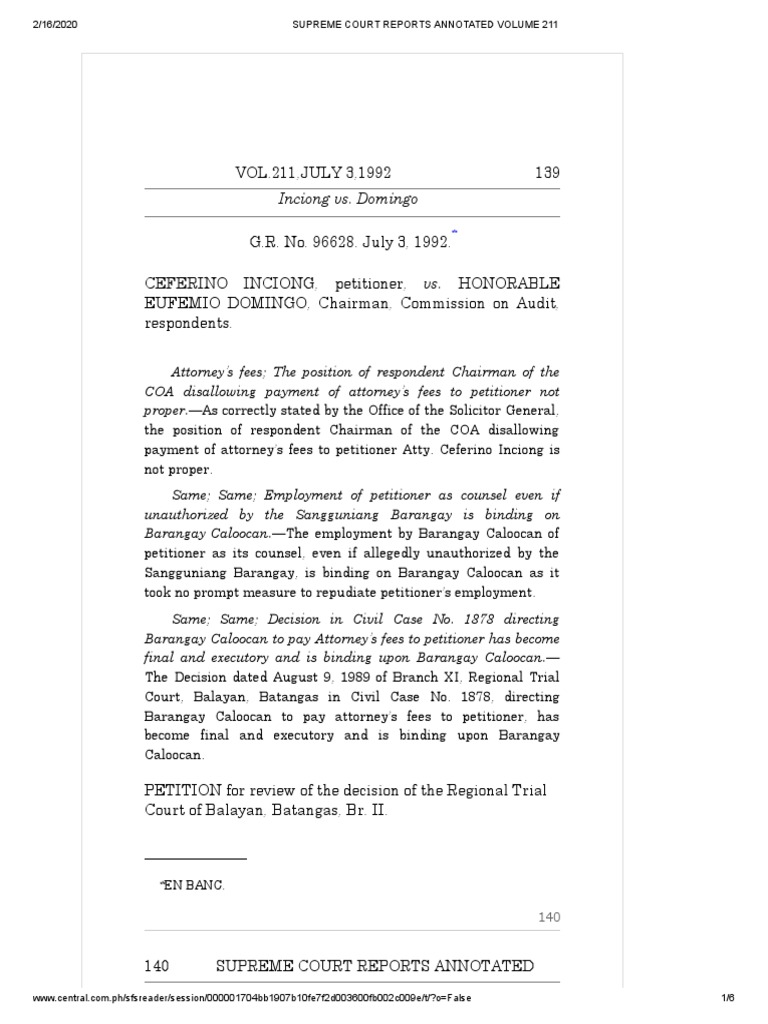 5 Inciong | PDF | Lawyer | Solicitor General Of The United States