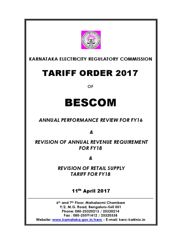 BESCOM Order | PDF | Expense | Interest