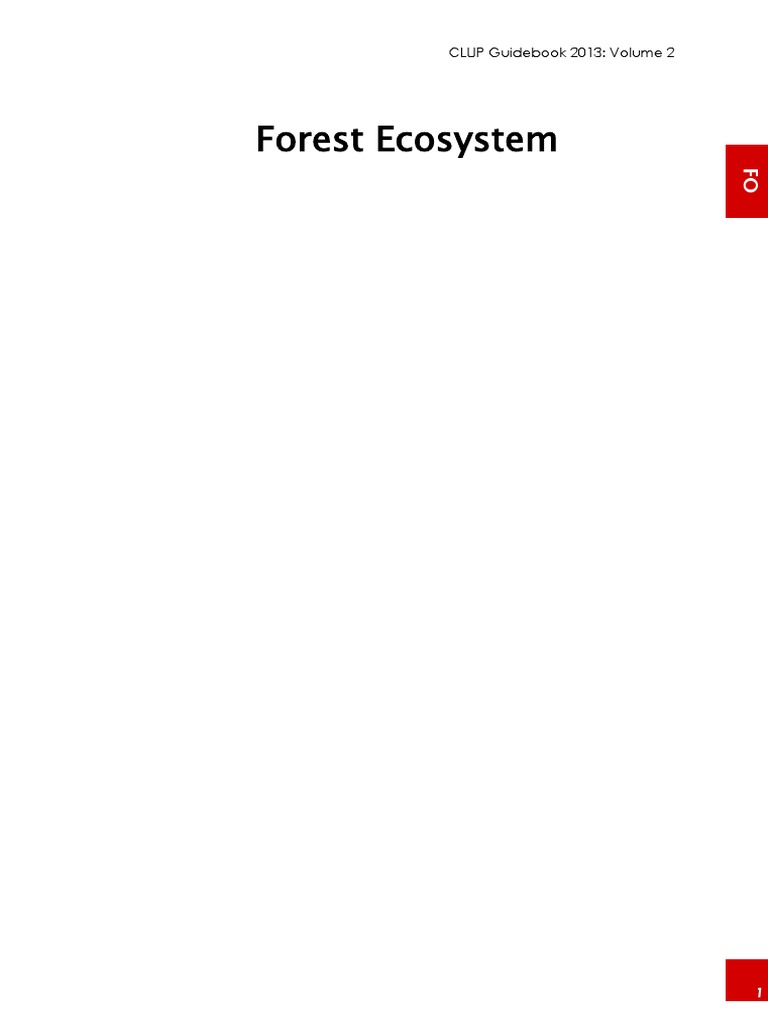 Forest Ecosystem Pdf Water Resources Forests