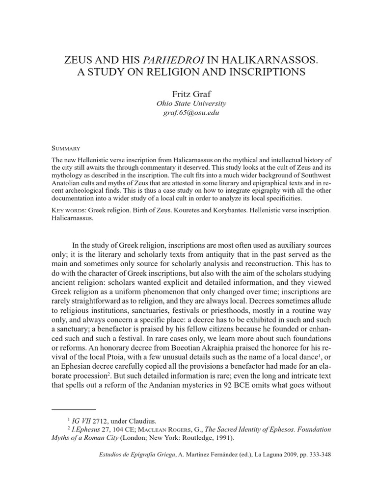 Graf Zeus 2009 PDF | PDF | Zeus | Ancient Greek Religion