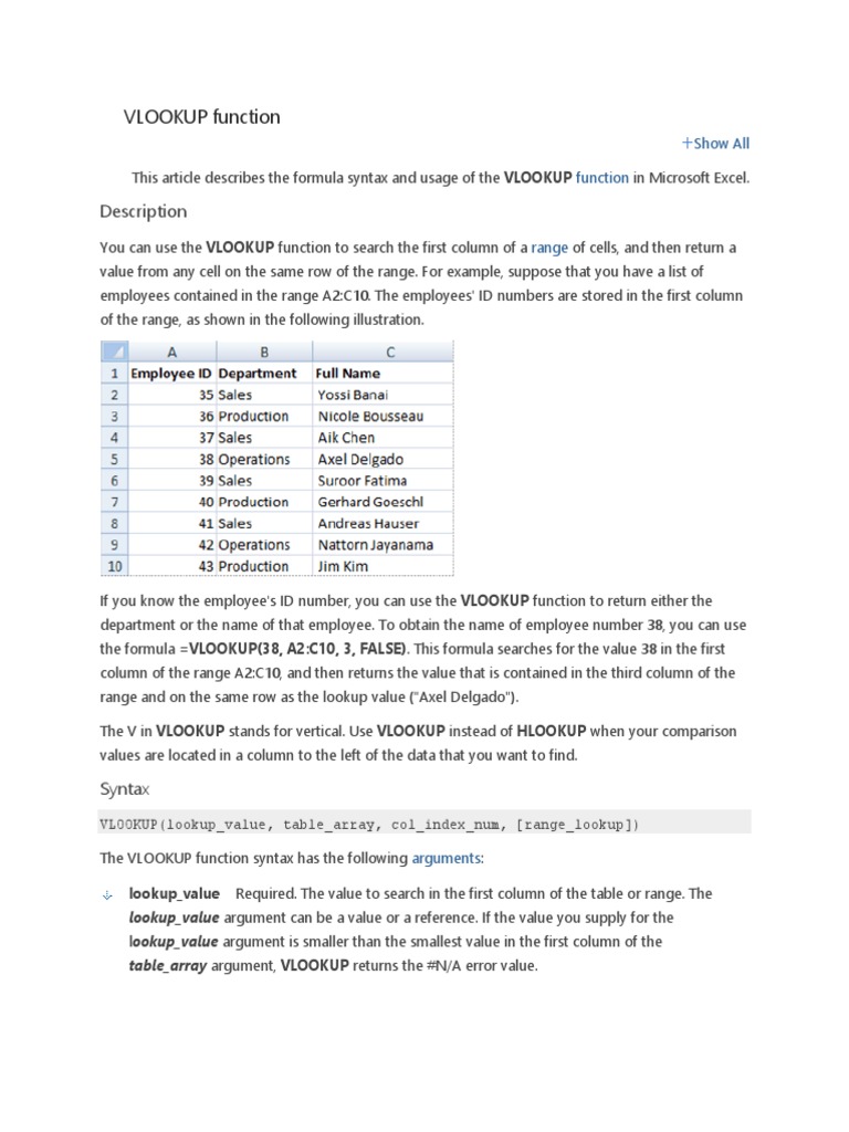 VLOOKUP | PDF | Computer Programming | Areas Of Computer Science