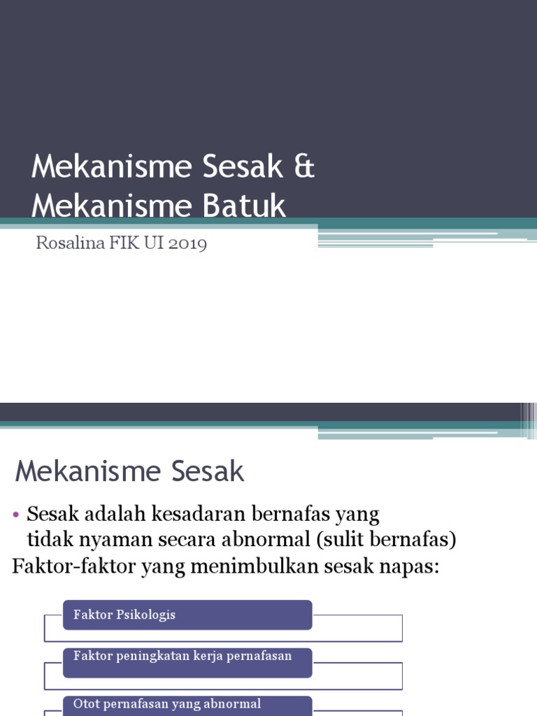 Mekanisme Sesak & Batuk | PDF