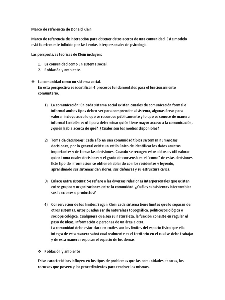 Donald Klein | PDF | Sistema | Comunicación