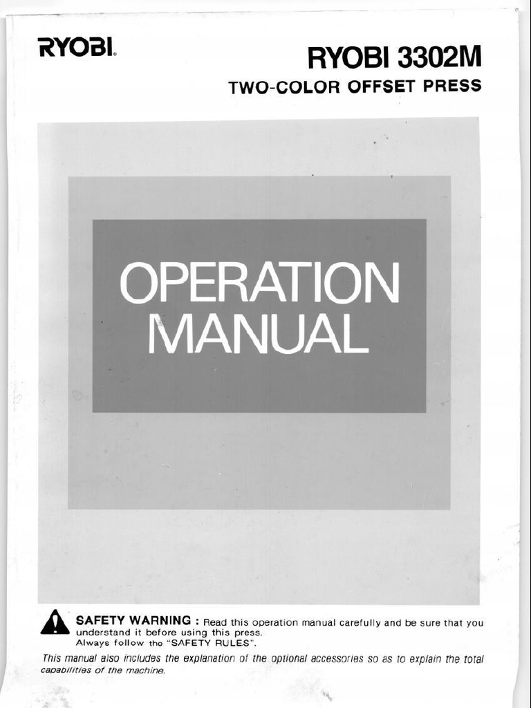 Ryobi 3302m Opr 08aug | PDF