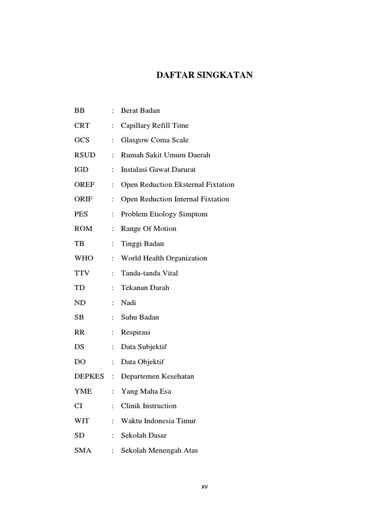 Daftar Singkatan | PDF