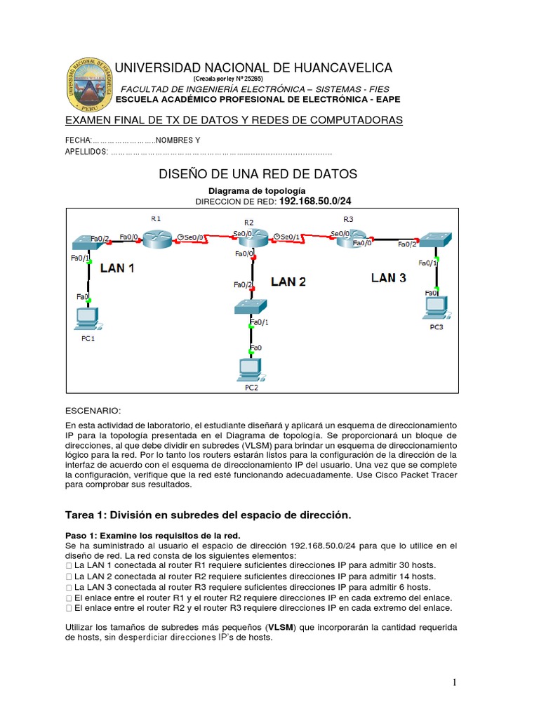 6 Examen Final Redes | PDF | Dirección IP | Enrutador (Computación)