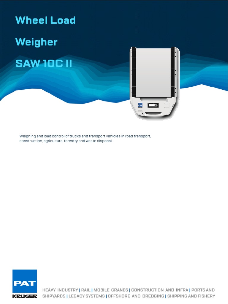 Wheel Load Weigher SAW 10C II | PDF | Truck | Vehicles