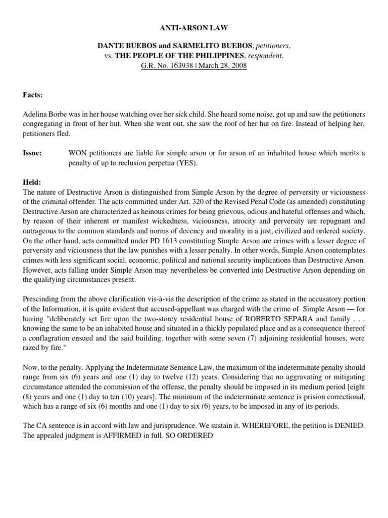Anti-Arson Law | PDF | Arson | Crime & Violence