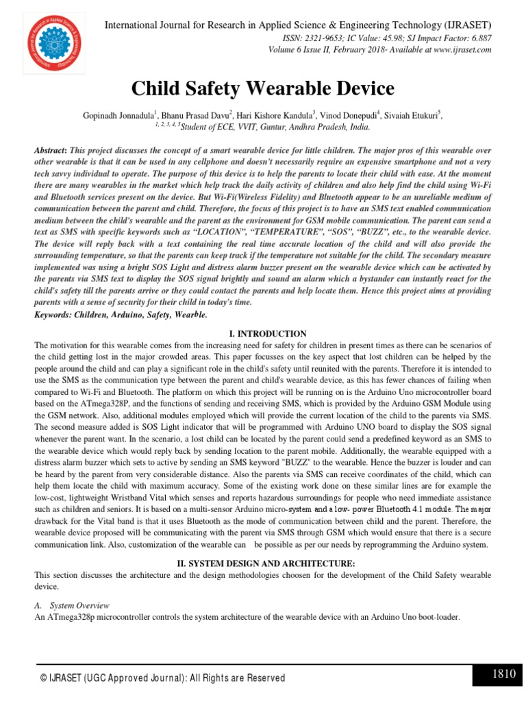 Child Safety | PDF | Arduino | Text Messaging