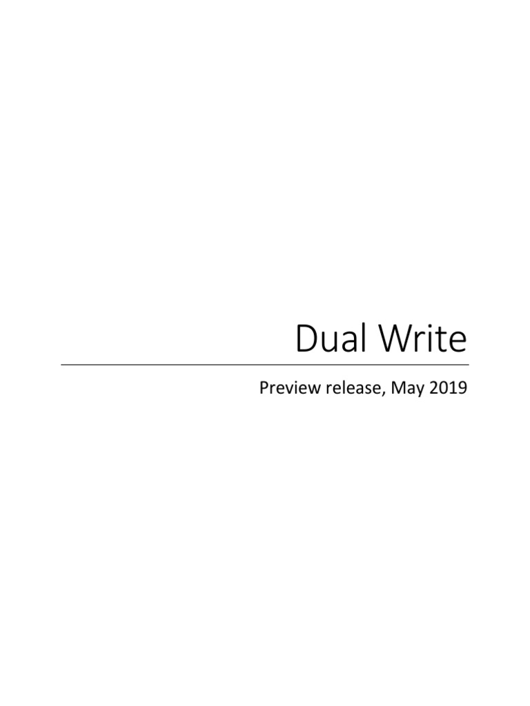 Dual Write Preview | PDF | Windows Vista | Mobile App