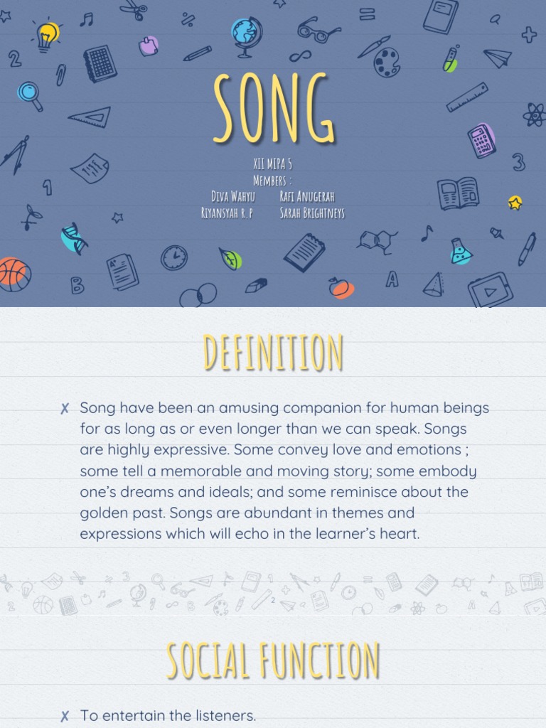 Song Analysis: The Social Functions and Literary Devices | PDF | Song ...