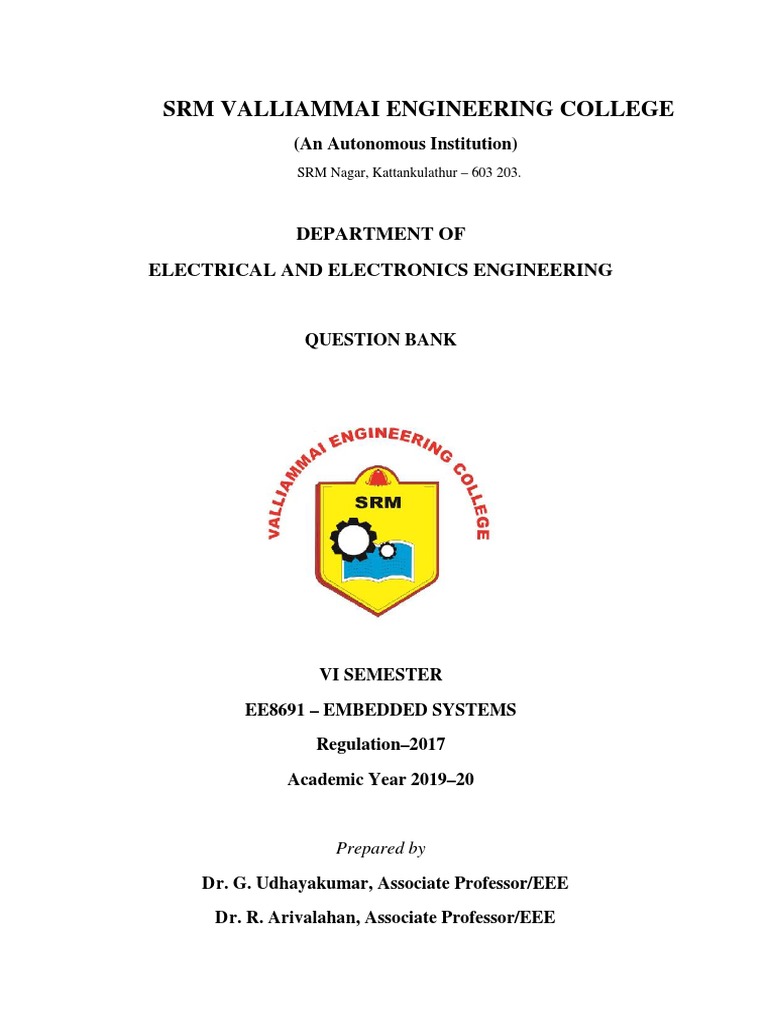 EE8691-Embedded Systems | PDF | Embedded System | Scheduling (Computing)