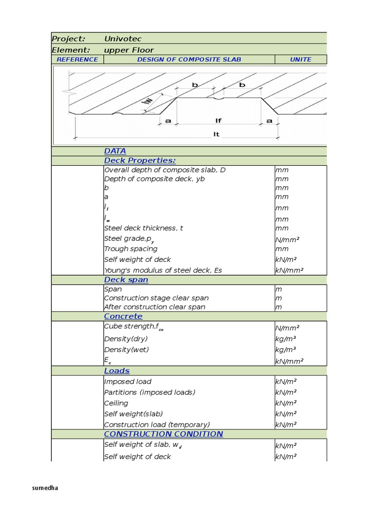 Composite Slab Design | PDF | Young's Modulus | Building Engineering