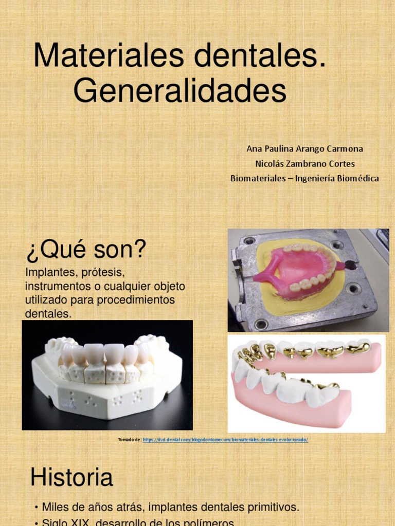 Materiales Dentales | PDF | Dentadura postiza | Aleación