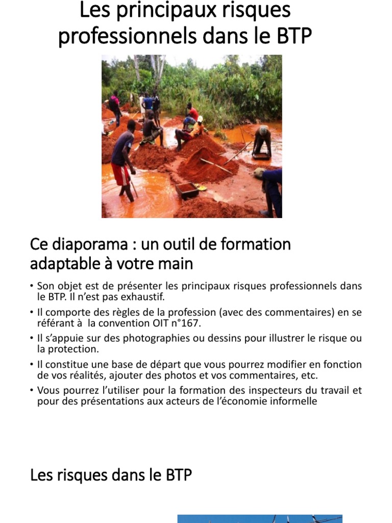 Les Principaux Risques Professionnels Dans Le BTP Ok | PDF | Prophylaxie | Risque