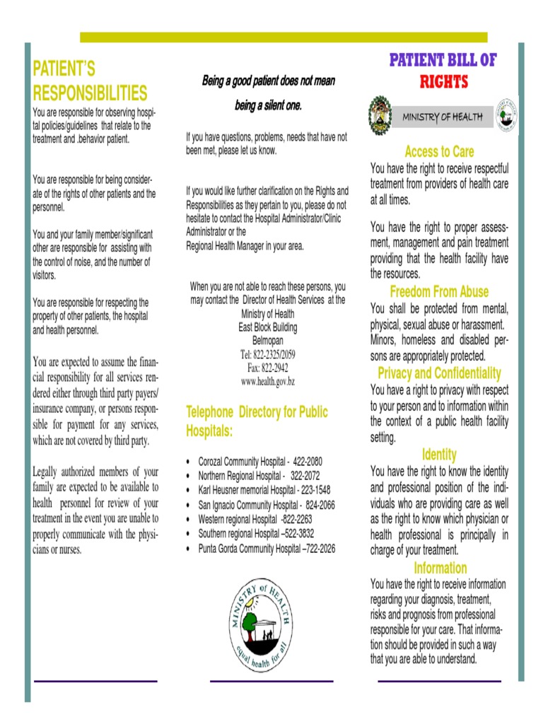 Patient Bill of Rights | PDF | Health Care | Hospital