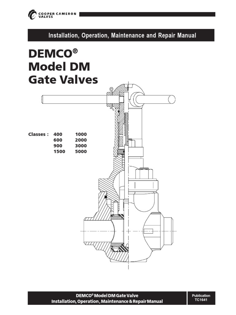Cameron Iom R Demcodmgatevalves | PDF | Valve | Screw