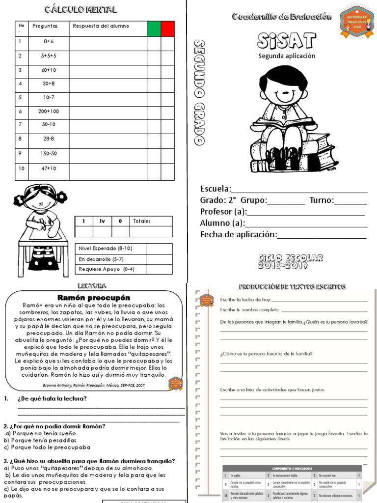 Sisat Segundo Grado 2019 | PDF | Enseñando y aprendiendo