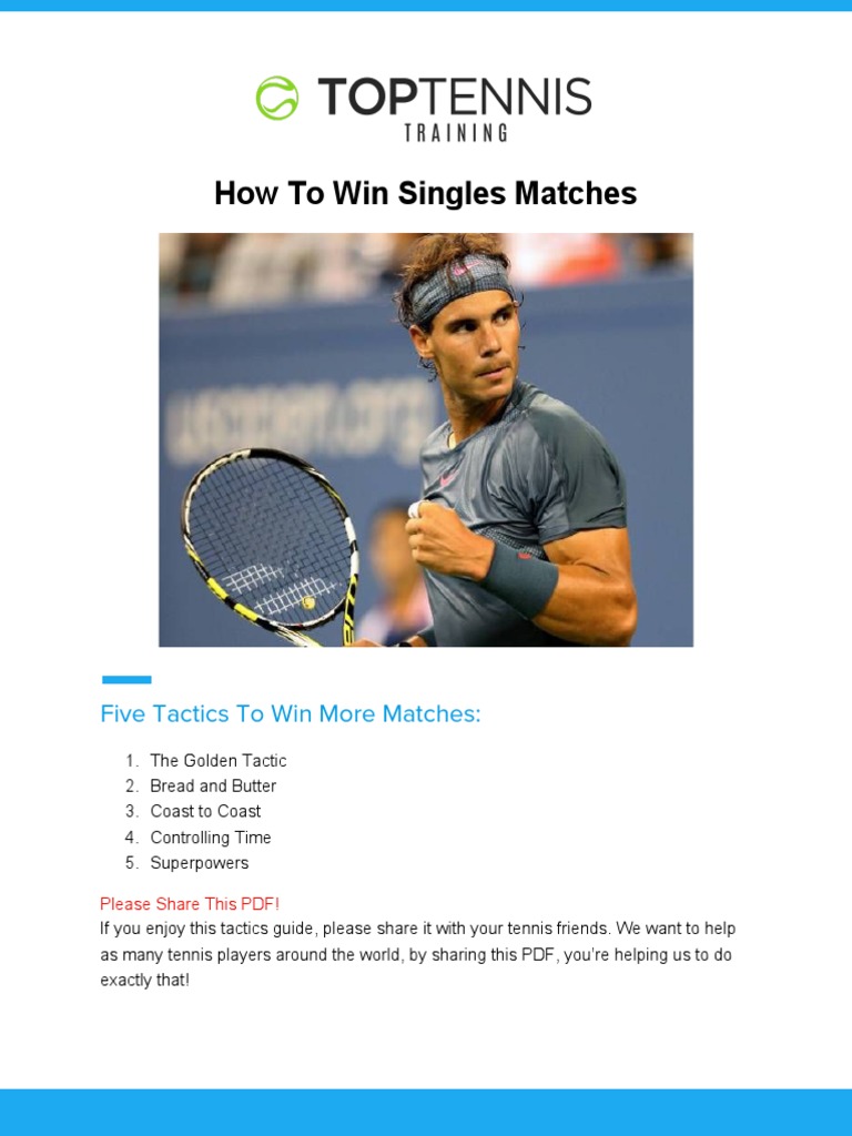 Tennis Tactics PDF | PDF | Athletic Sports | Sports