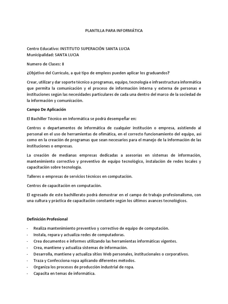 Plantilla de Informatica! | PDF | Informática | Internet