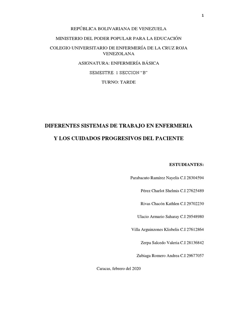 Cuidados Progresivos Del Paciente | PDF | Enfermería | Hospital