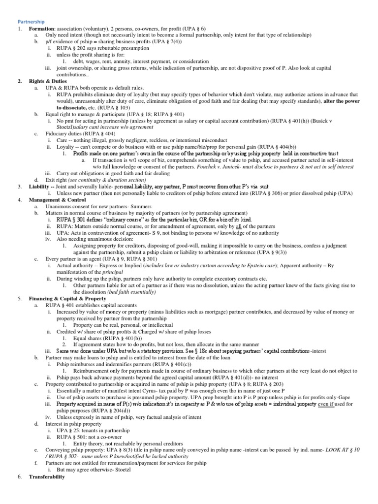 BA Attack Outline | PDF | Partnership | Stocks