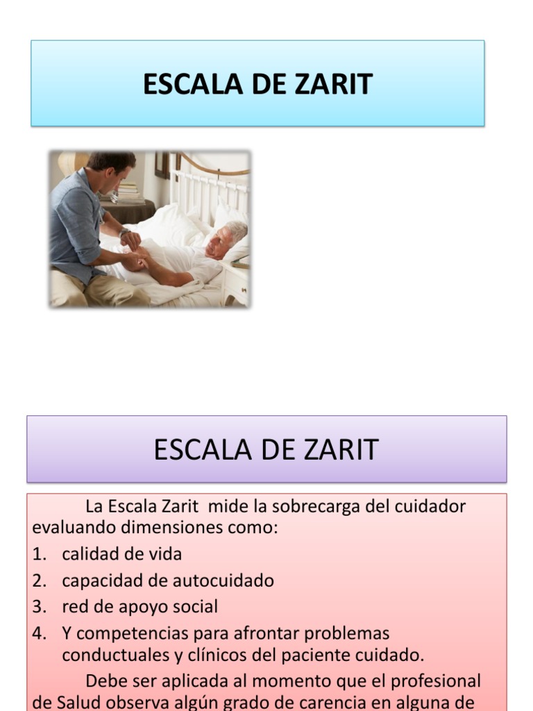 Escala Zarit: evaluación de la sobrecarga del cuidador | PDF | Salud mental | Psicología clínica