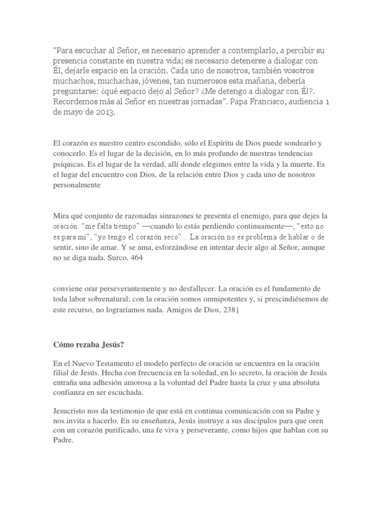 Como Oraba Jesus | PDF | Oración | Fe
