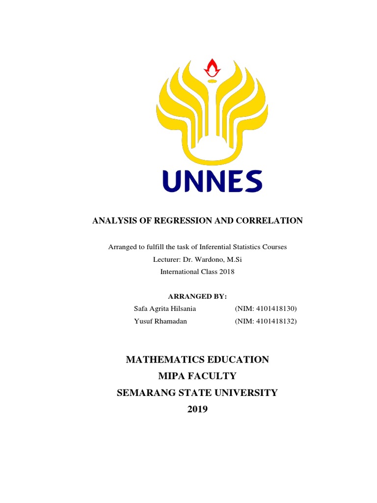 Analysis of Regression and Correlation | PDF | Regression Analysis | Logarithm