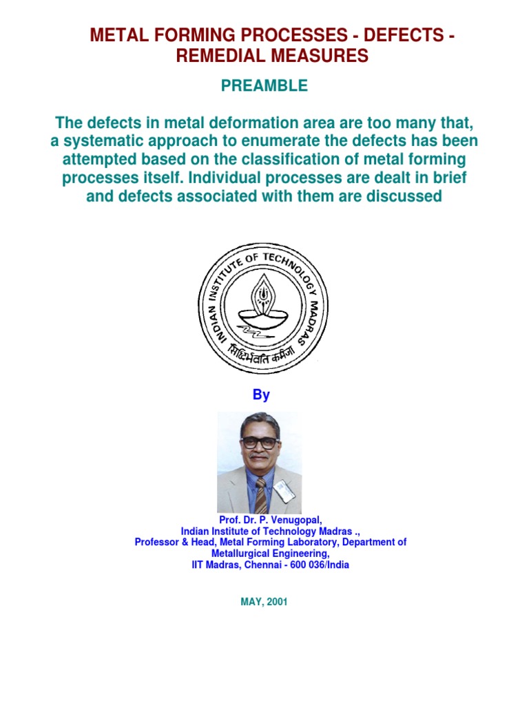 Metal Forming Process and Defects | PDF | Deformation (Engineering ...