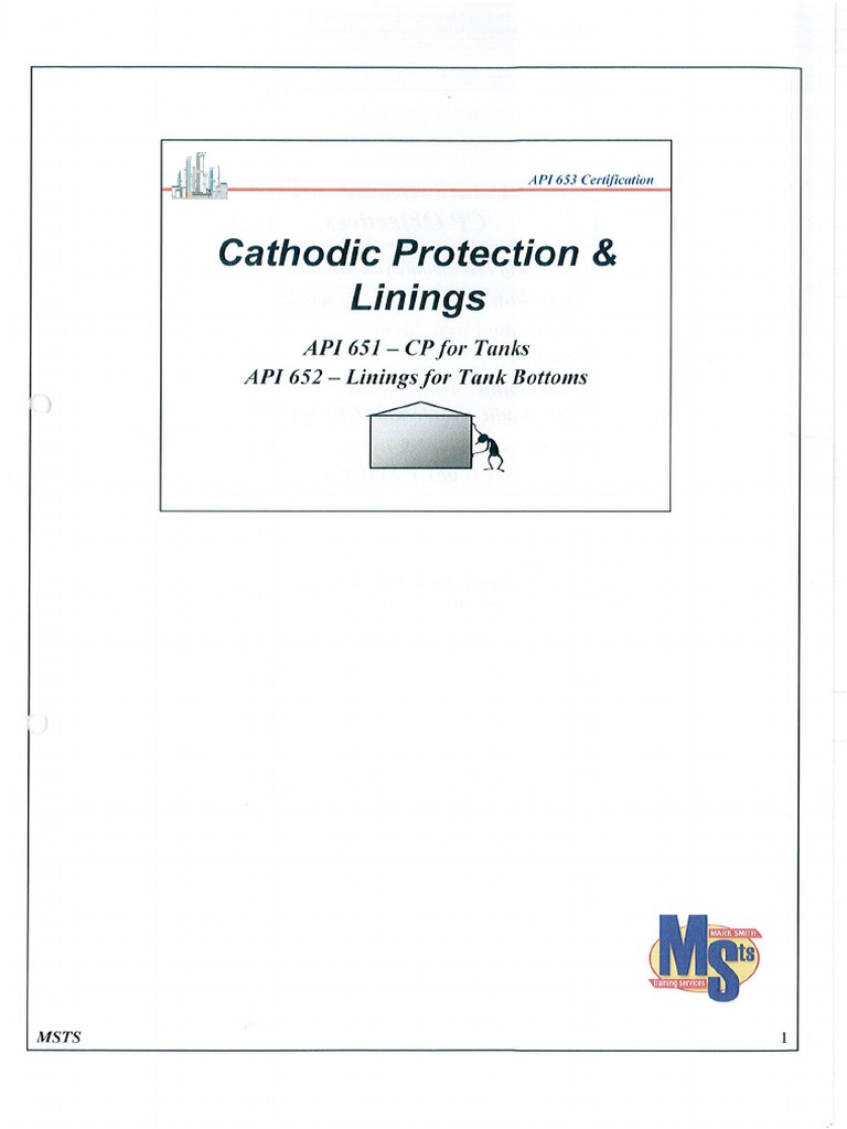 Note API 651 652 CP Lining | PDF