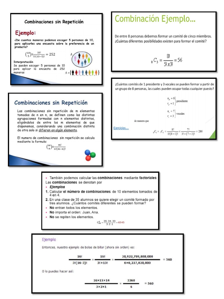 Combinaciones | PDF