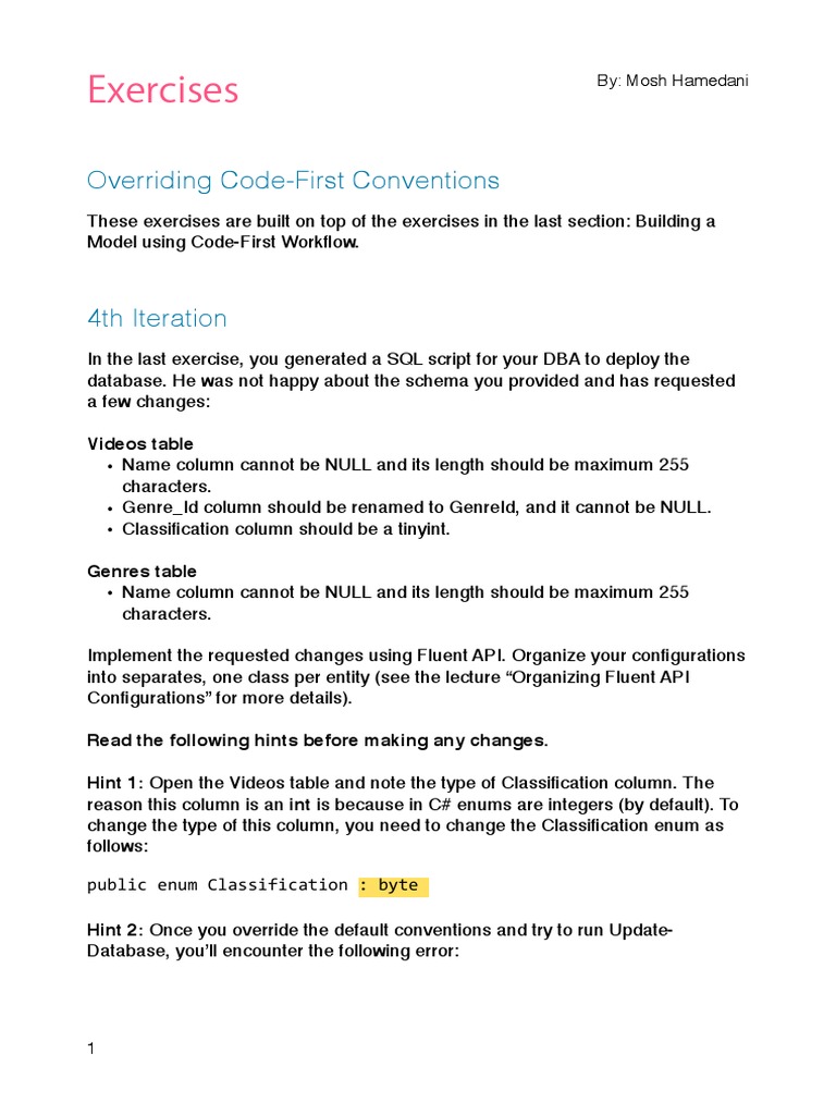 043 Exercises PDF | PDF | Microsoft Sql Server | Databases