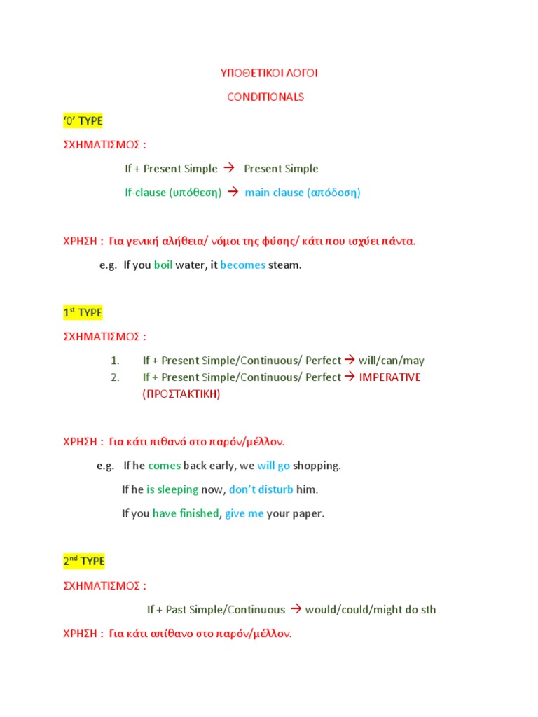 CONDITIONALS | PDF