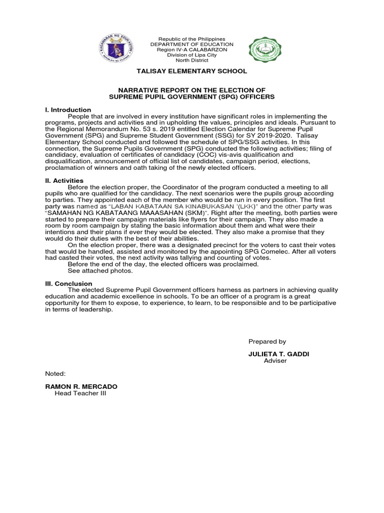 SPG Election Report 2021 | PDF | Elections | Government