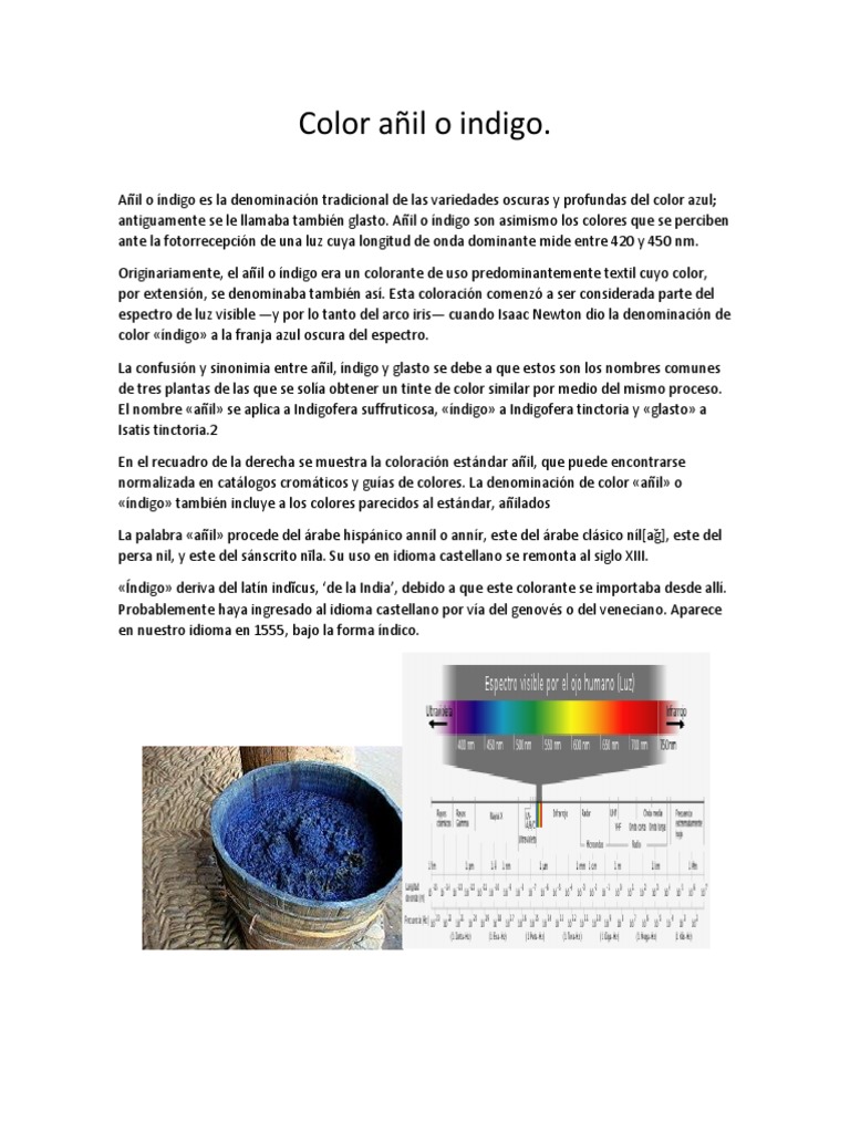 Color Añil o Indigo | PDF