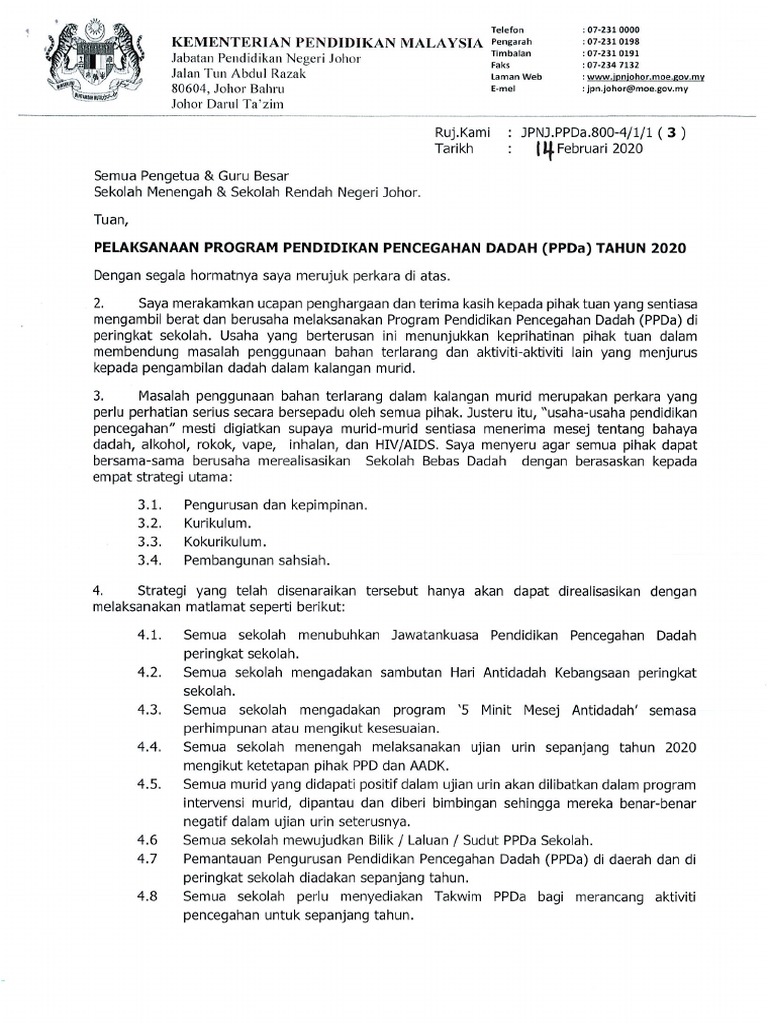 PELAKSANAAN PROGRAM PPDa TAHUN 2020-16022020091350 | PDF