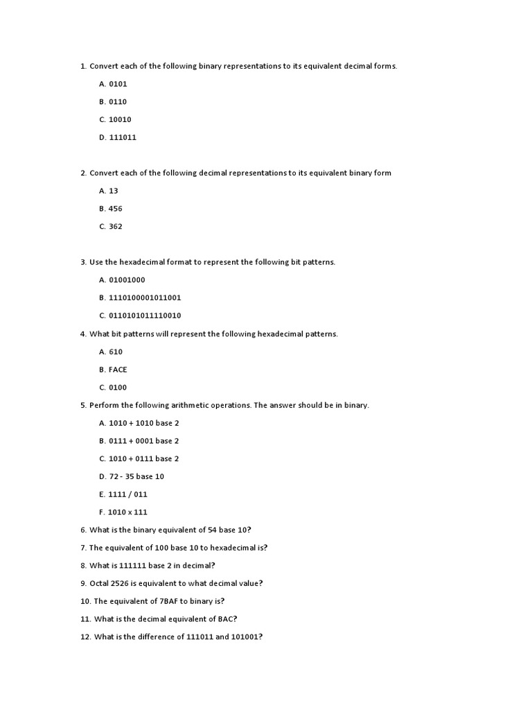 Assignment Number System | PDF