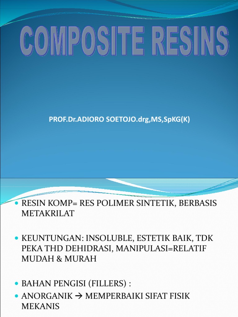 Resin Komposit Kelas A | PDF | Teknologi & Rekayasa