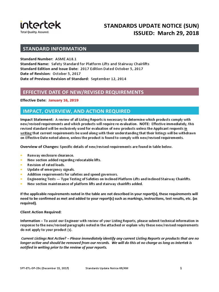 ASME A18 1 Rev 10 5 2017 ED 1 16 2019 | PDF | Elevator | Transport