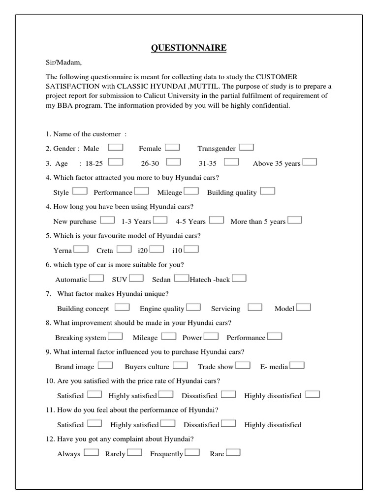 Questionnaire 1 PDF | PDF | Fuel Economy In Automobiles | Car