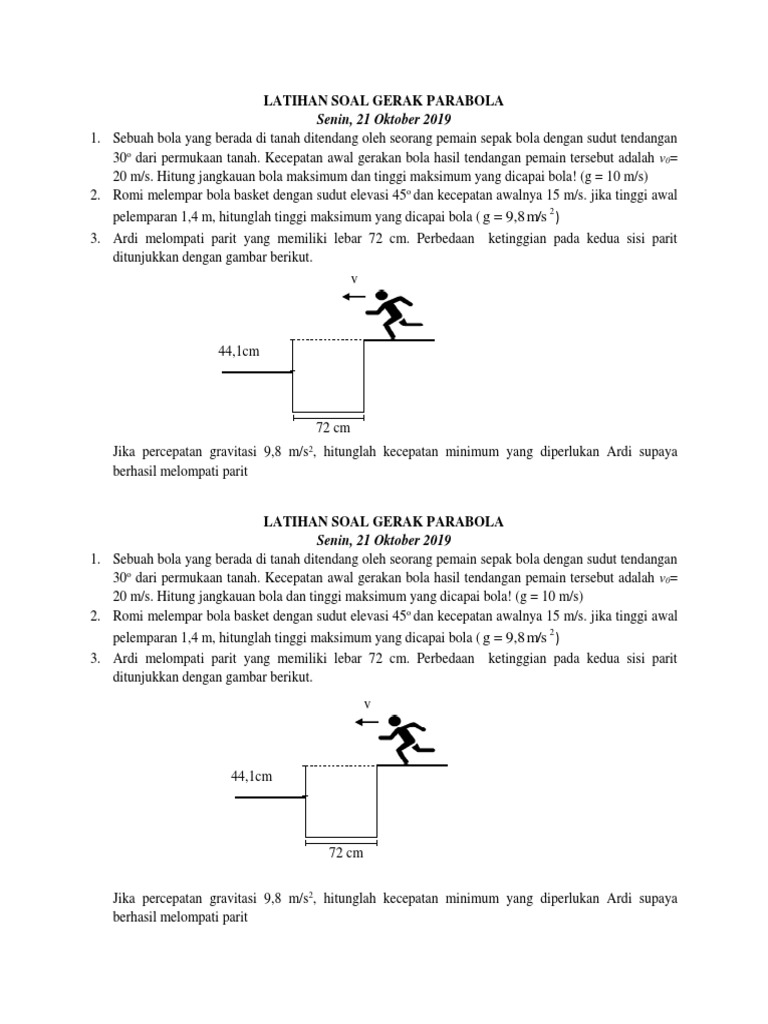 Latihan Soal Gerak Parabola | PDF