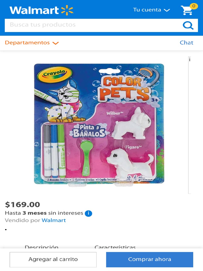 Color Pets Crayola Pinta y Báñalos 6 Piezas Walmart en Línea | PDF