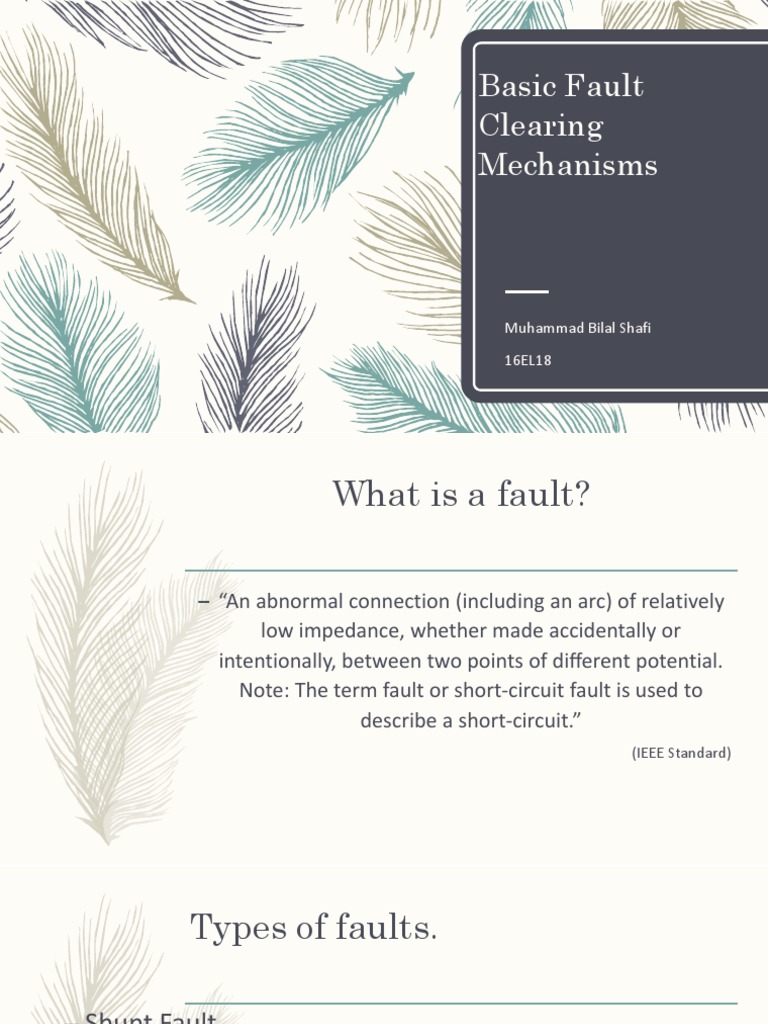 Basic Fault Clearing Mechanism | PDF | Fuse (Electrical) | Electric ...