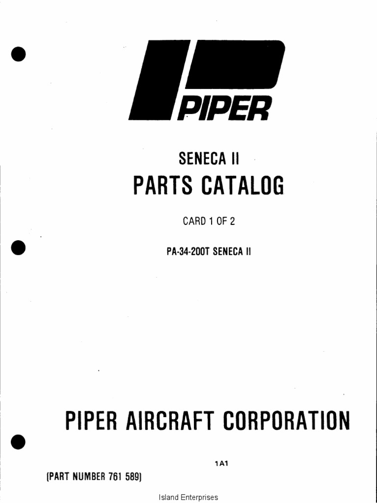 Piper Parts Manual 761-589 | PDF | Aircraft Flight Control System ...