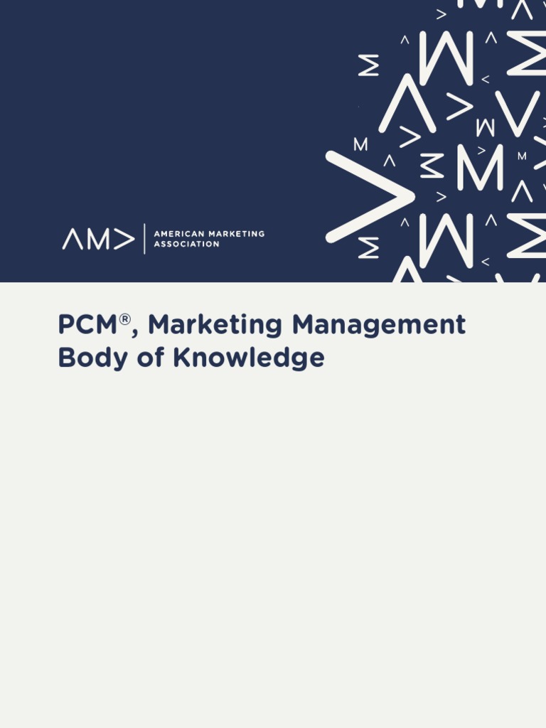 AMA Marketing Management Body of Knowledge | PDF | Pricing | Strategic ...