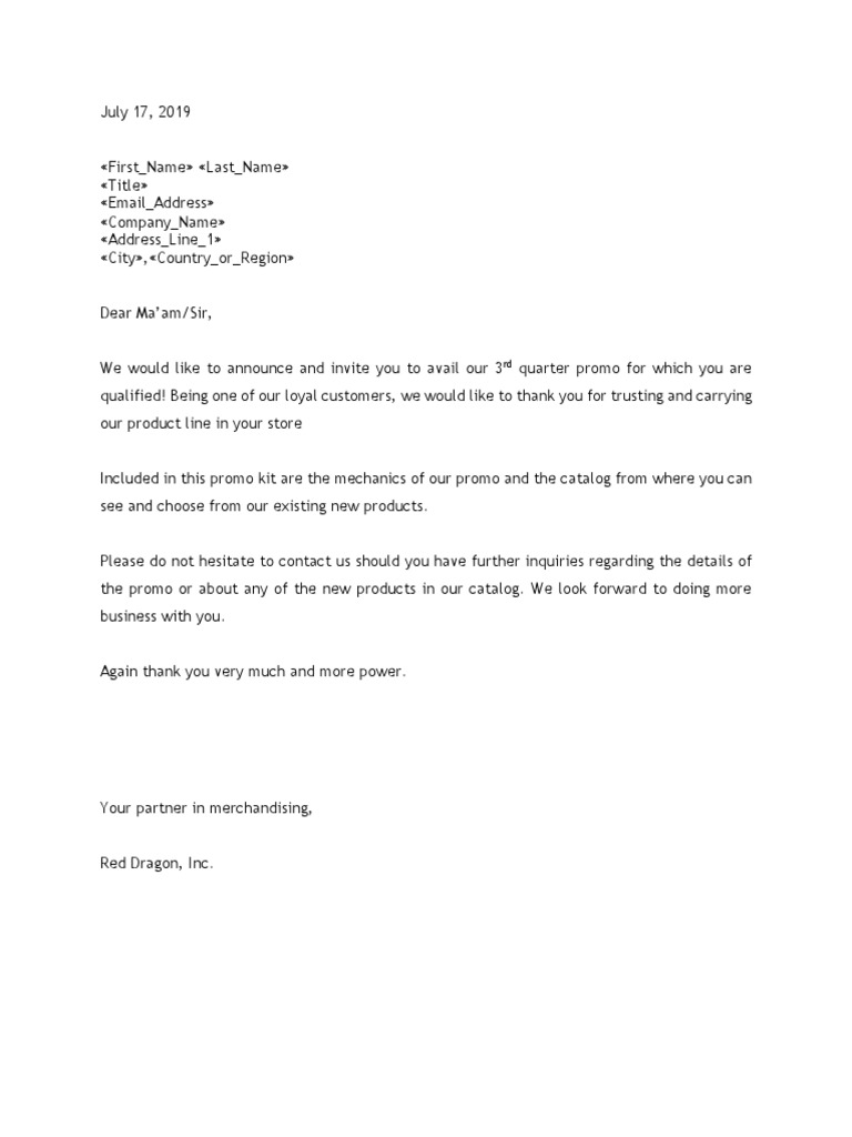 Sample Letter | PDF