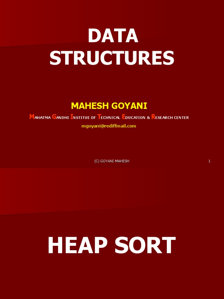 Heap Sort | PDF | Theoretical Computer Science | Computer Programming
