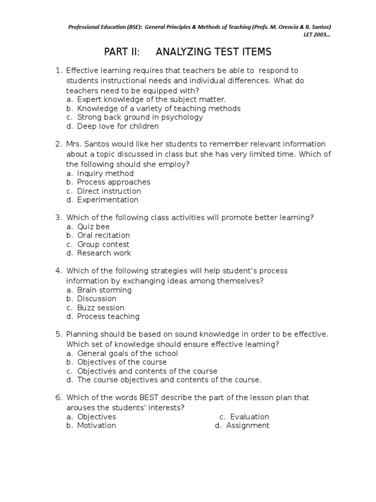 General Principles & Methods of Teaching | PDF | Scientific Method ...